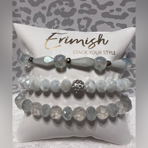 Erimish | Jewelry | Brand New Erimish Bracelets 3 Pc Stack Very Lt Blue ...